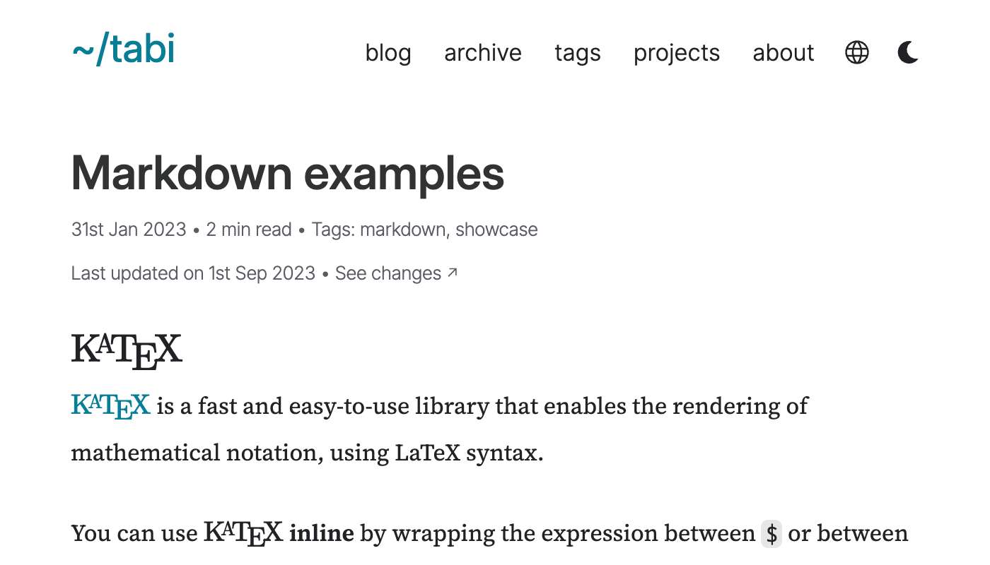 ~/tabi • Markdown examples