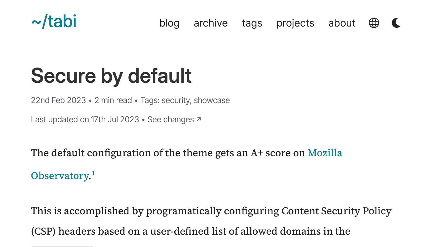 ~/tabi • Secure by default