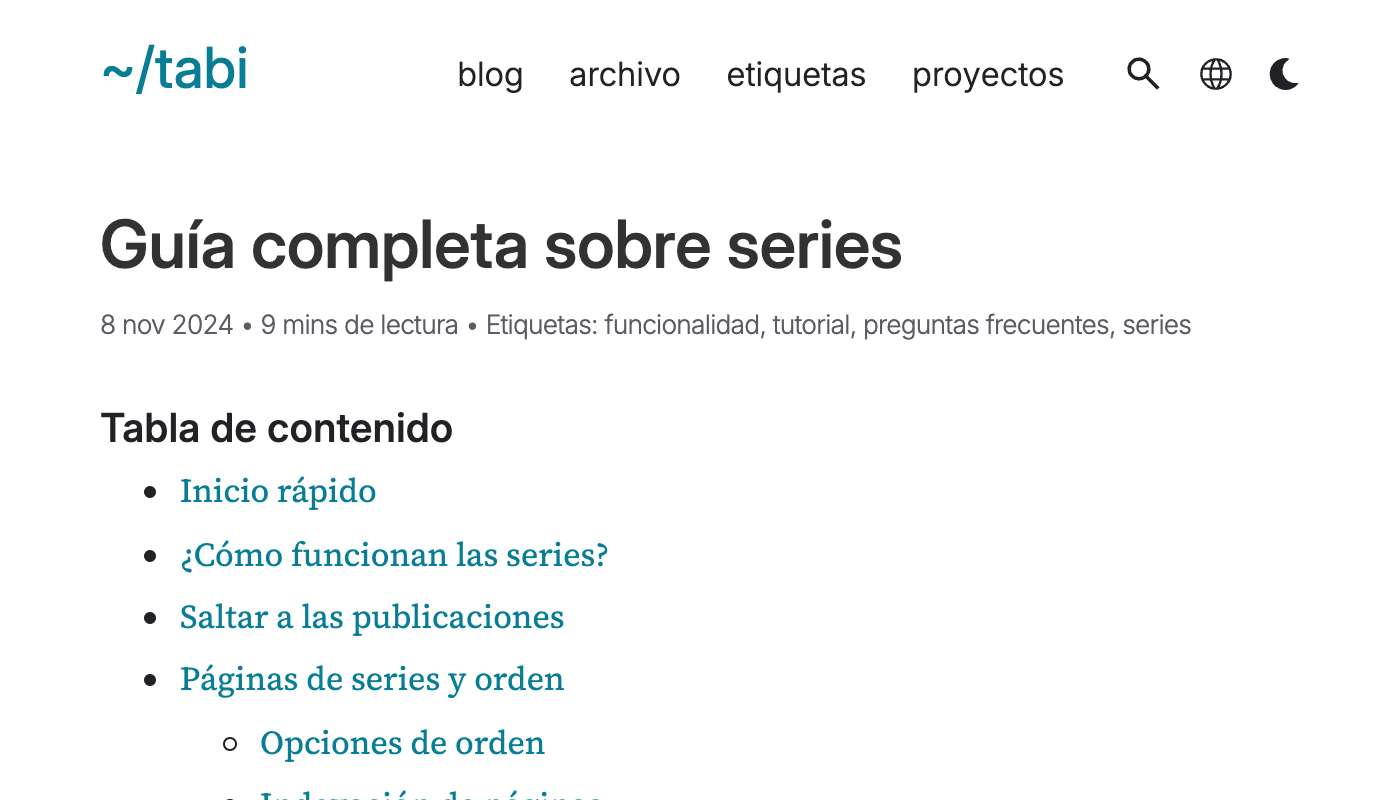 ~/tabi • A Complete Guide to Series